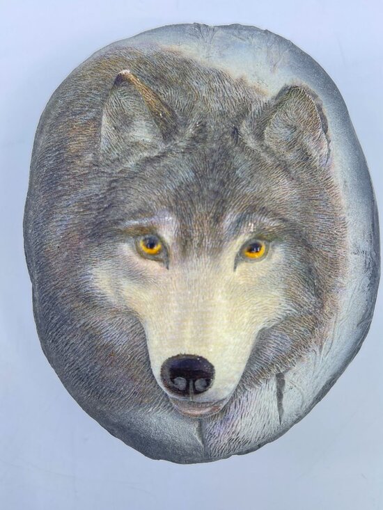 Unknown | Accents | Vintage Hand Painted Wolf Trinket Box Imitation ...